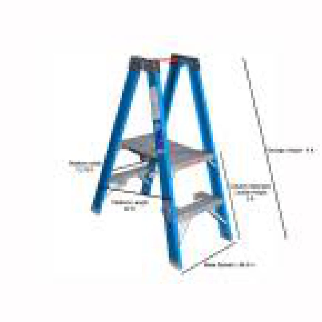 Ladder – Werner 8 ft. Reach Fiberglass Platform Twin Step Ladder with ...