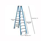 Ladder – Werner 14 ft. Reach Fiberglass Platform Twin Step – Surplus