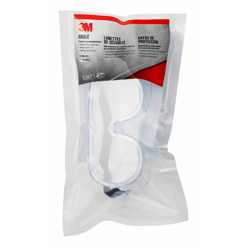 Safety Goggles – 3M Chemical Splash Impact – Surplus