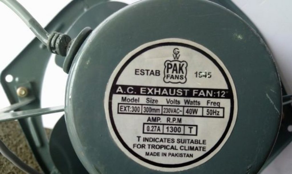 Industrial Exhaust Fan 12″ 40W Pakistan – Surplus