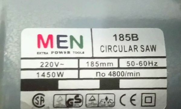 Circular Power Saw MEN 1450W CT185B 7-1/4″ 1450 Watts with blade – Surplus