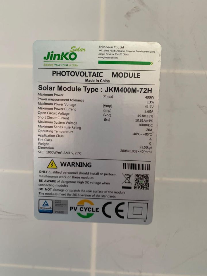 Jinko 400W Mono Solar Panel – Surplus
